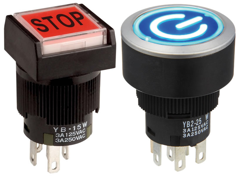 YB/YB2シリーズ 押ボタンスイッチ - NKK Switches | DigiKey